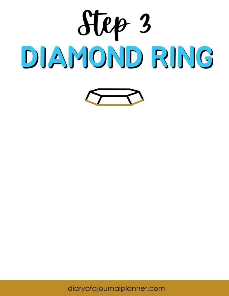 How To Draw A Diamond Ring- Easy Diamond Ring Drawing To Try