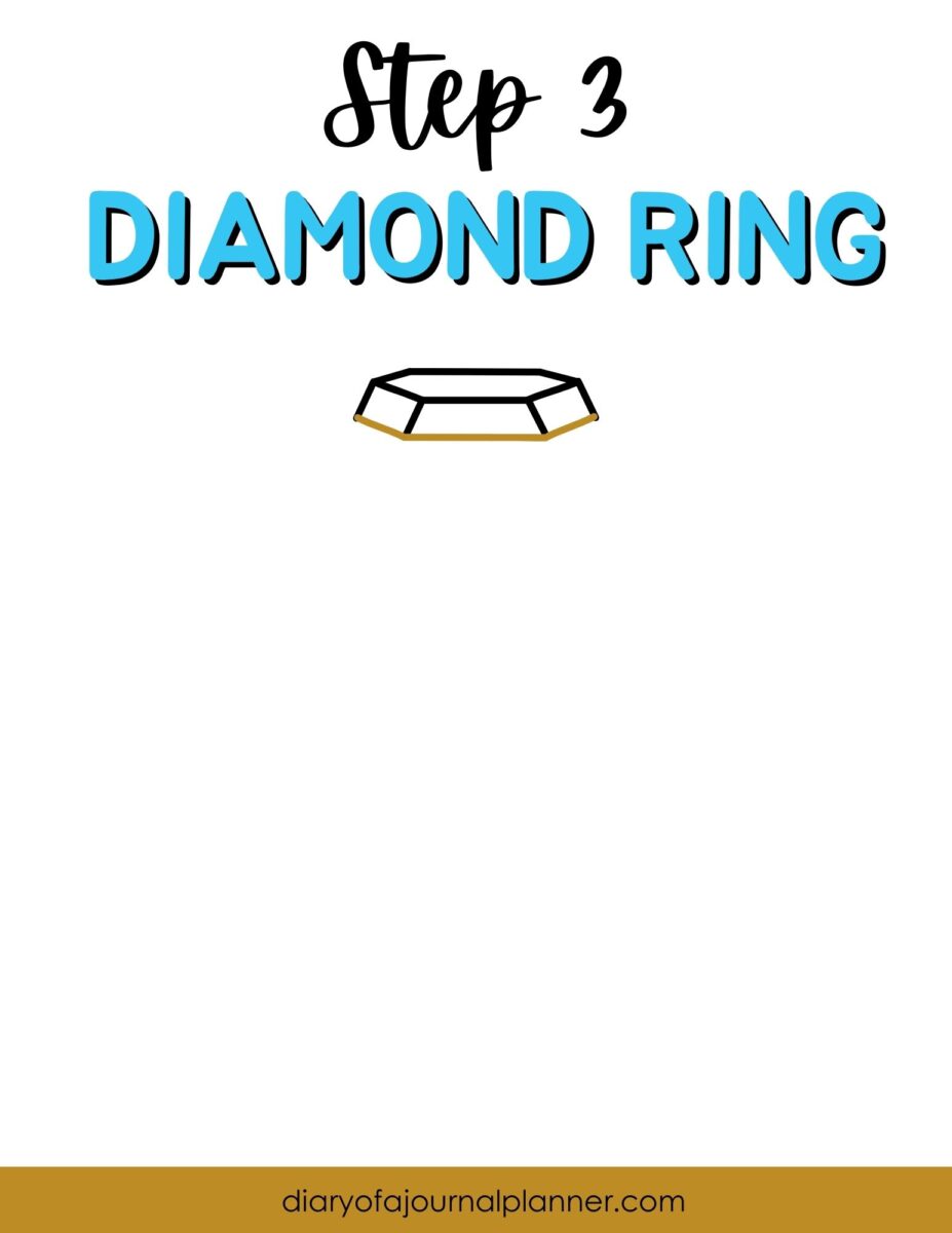How To Draw A Diamond Ring- Easy Diamond Ring Drawing To Try