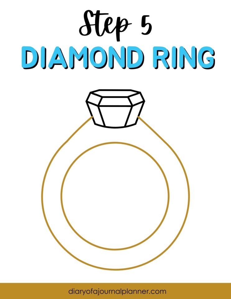 How To Draw A Diamond Ring- Easy Diamond Ring Drawing To Try