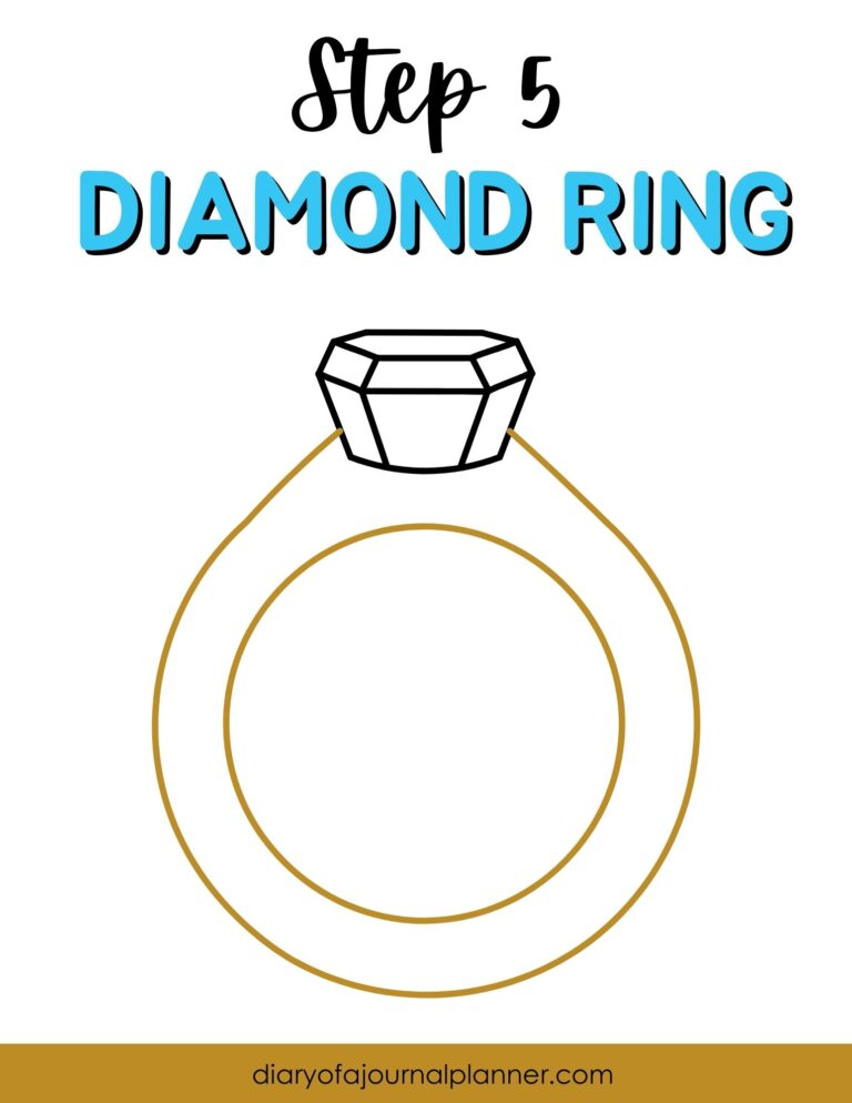 How To Draw A Diamond Ring- Easy Diamond Ring Drawing To Try