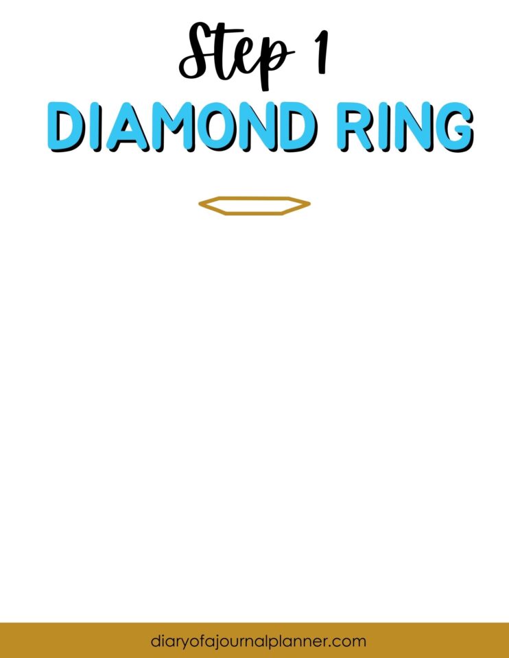 How To Draw A Diamond Ring- Easy Diamond Ring Drawing To Try