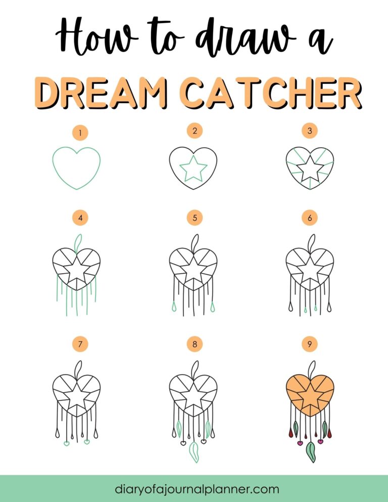 How To Draw A Dream Catcher- Easy Dream Catcher Drawing To Try