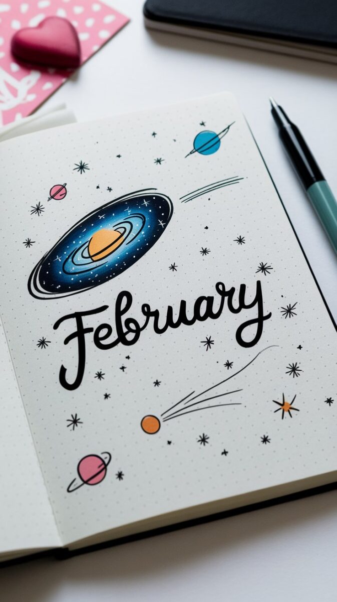 February Bujo Cover Page Ideas
