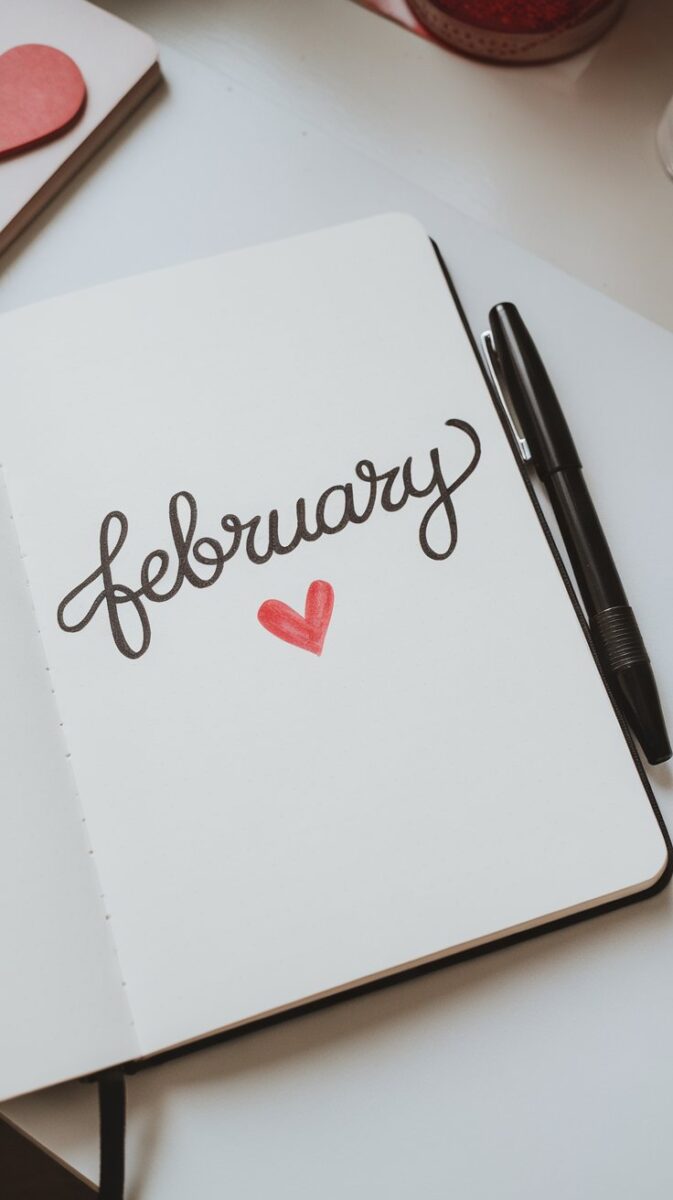 February Bujo Cover Page Ideas