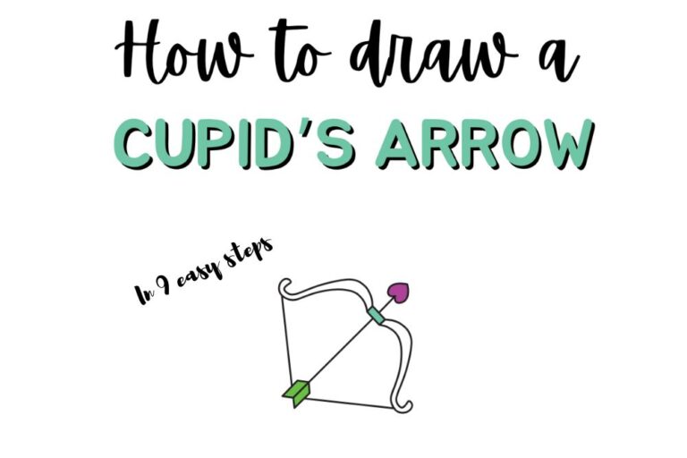 How To Draw Cupids Arrow- Easy Cupids Bow Drawing To Try