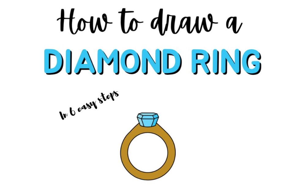 How To Draw A Diamond Ring- Easy Diamond Ring Drawing To Try