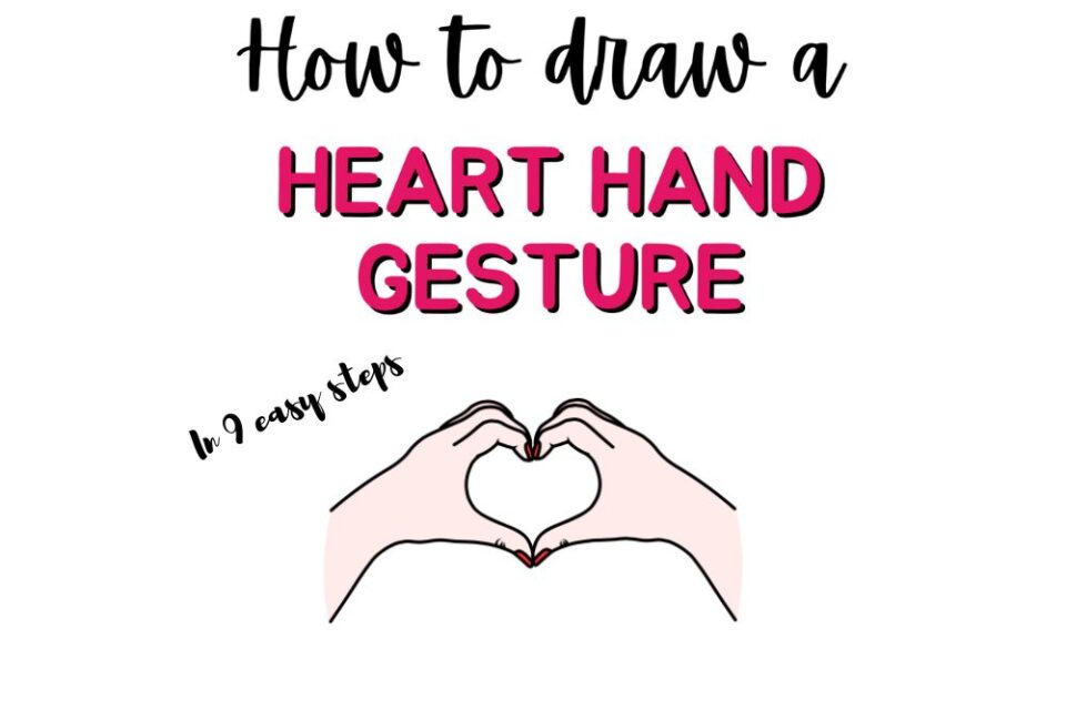 How To Draw A Heart Hand Gesture Doodle
