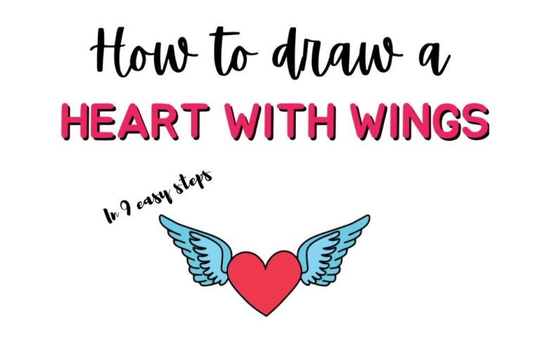 How To Draw A Heart With Wings Doodle
