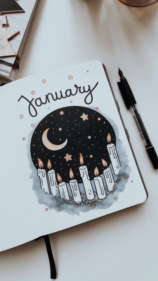 January Bujo with Free January Bullet Journal Printable
