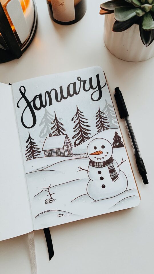 January Bujo with Free January Bullet Journal Printable