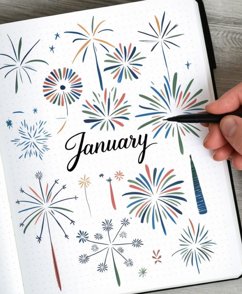 January Bujo with Free January Bullet Journal Printable