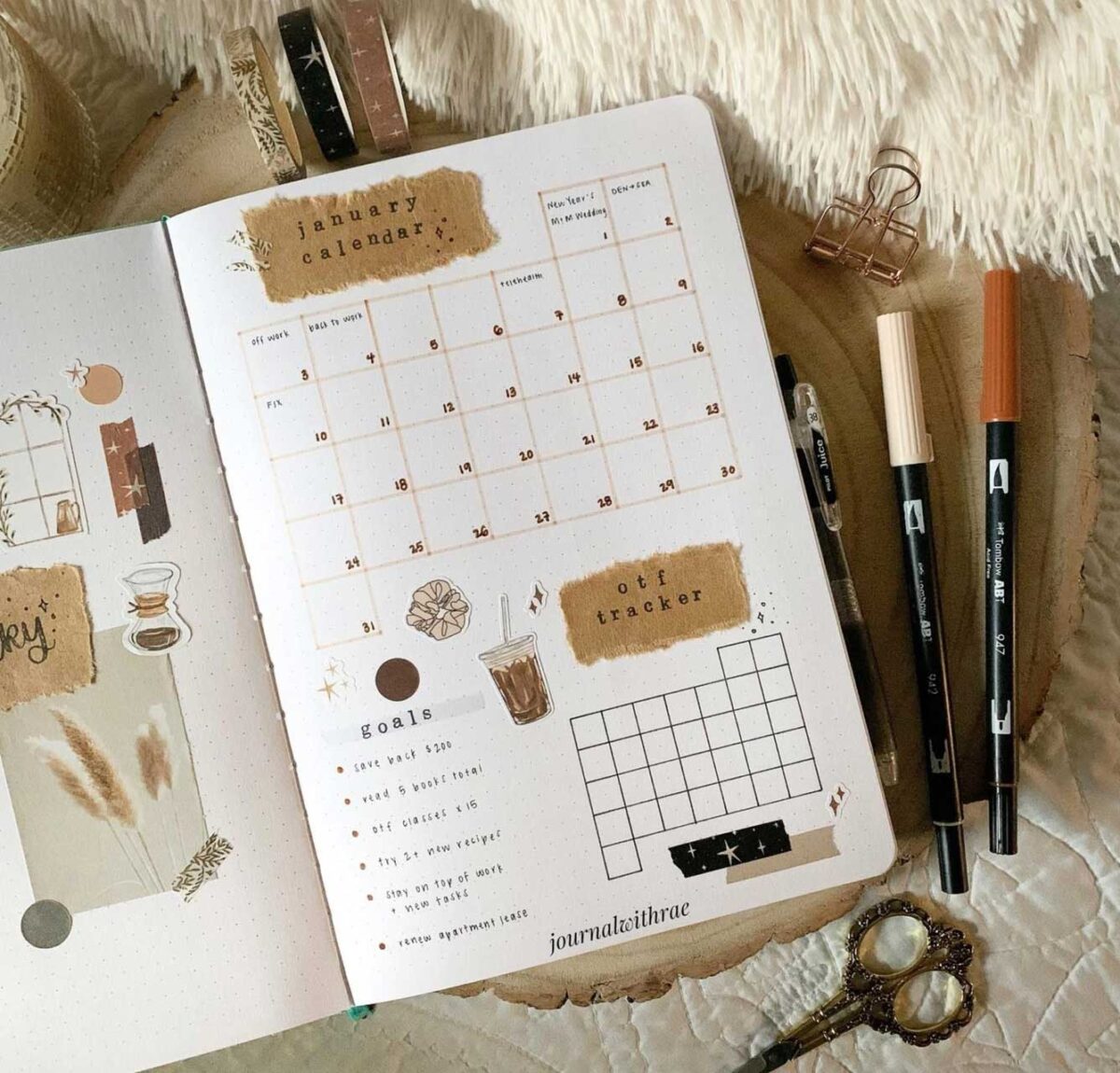 January Bujo with Free January Bullet Journal Printable