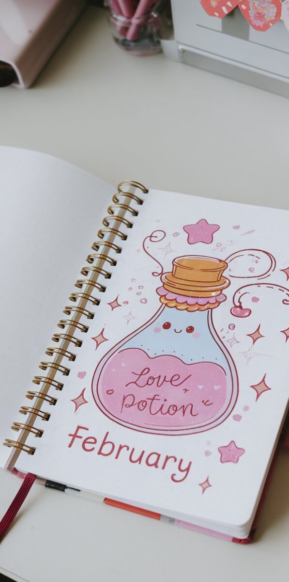 February Bujo Cover Page Ideas