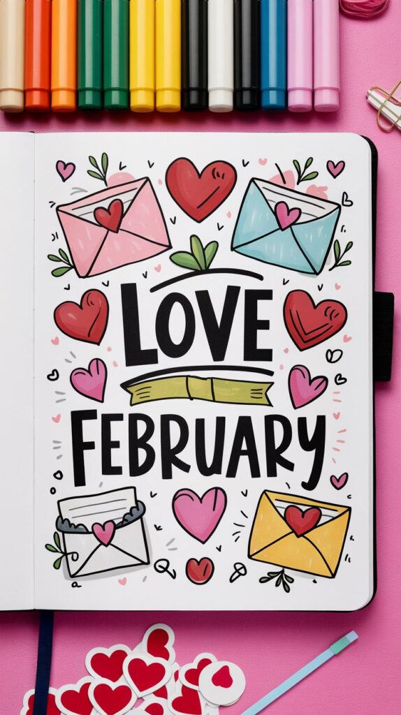 February Bujo Cover Page Ideas