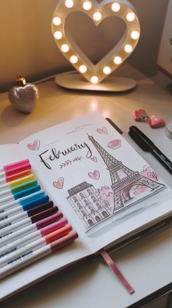 February Bujo Cover Page Ideas