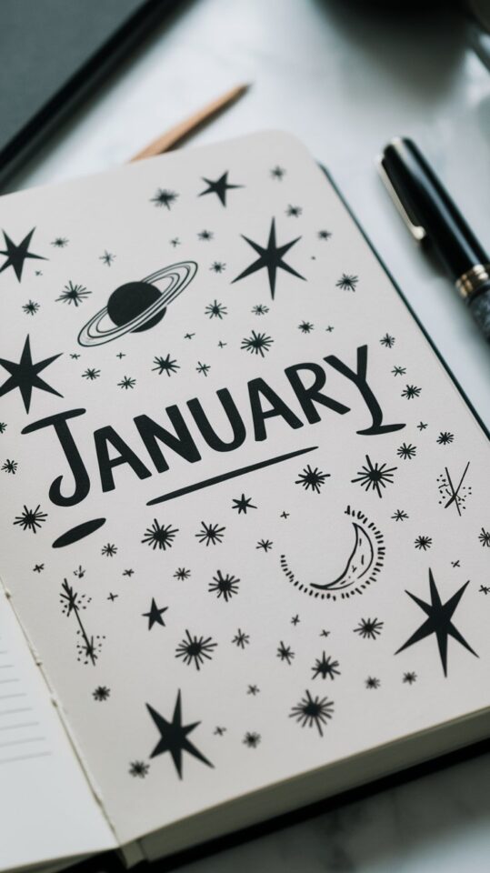 January Bujo with Free January Bullet Journal Printable