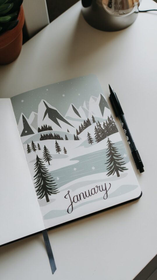 January Bujo with Free January Bullet Journal Printable
