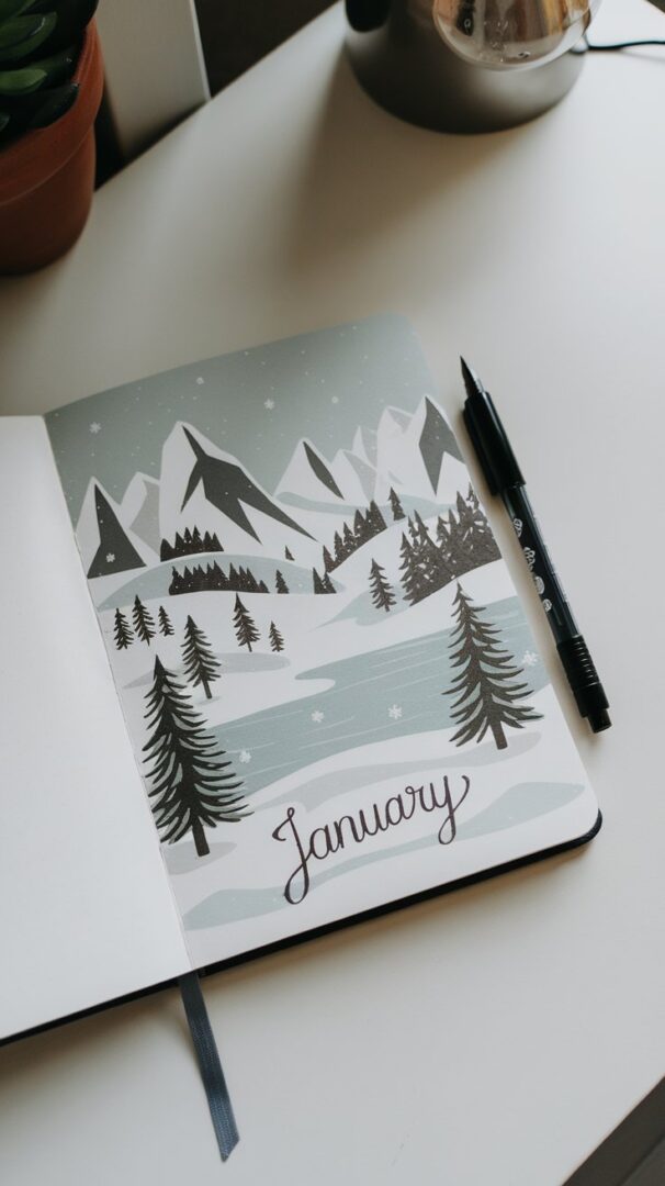 January Bujo with Free January Bullet Journal Printable
