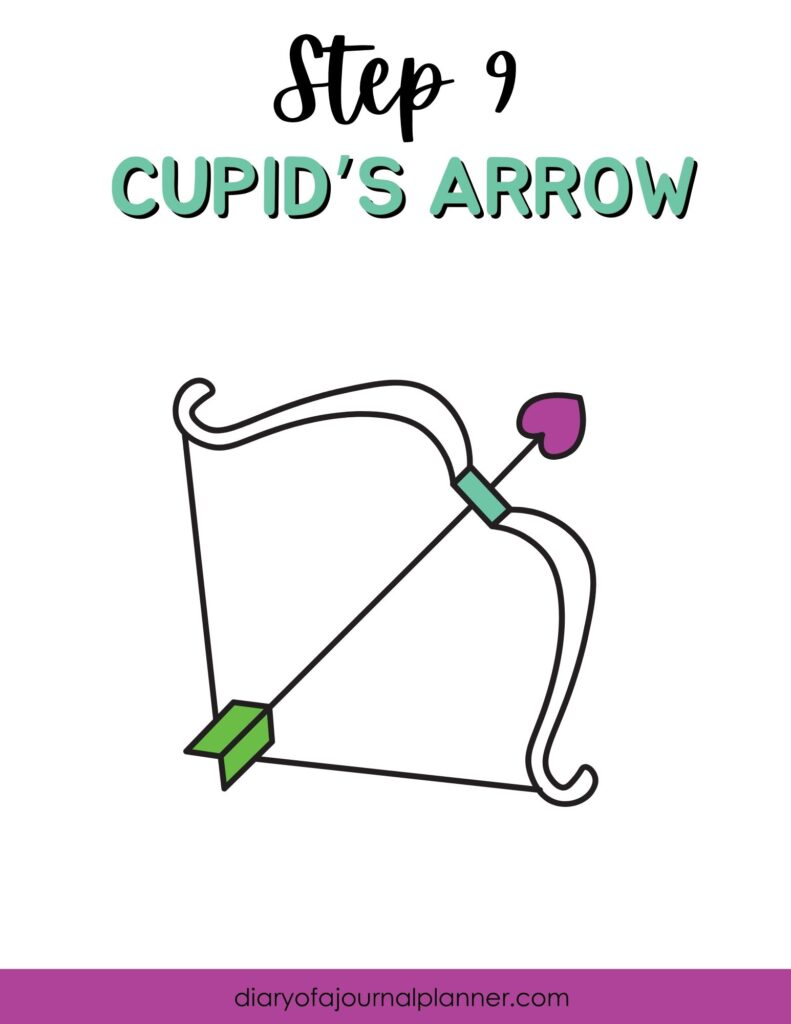 How To Draw Cupids Arrow- Easy Cupids Bow Drawing To Try