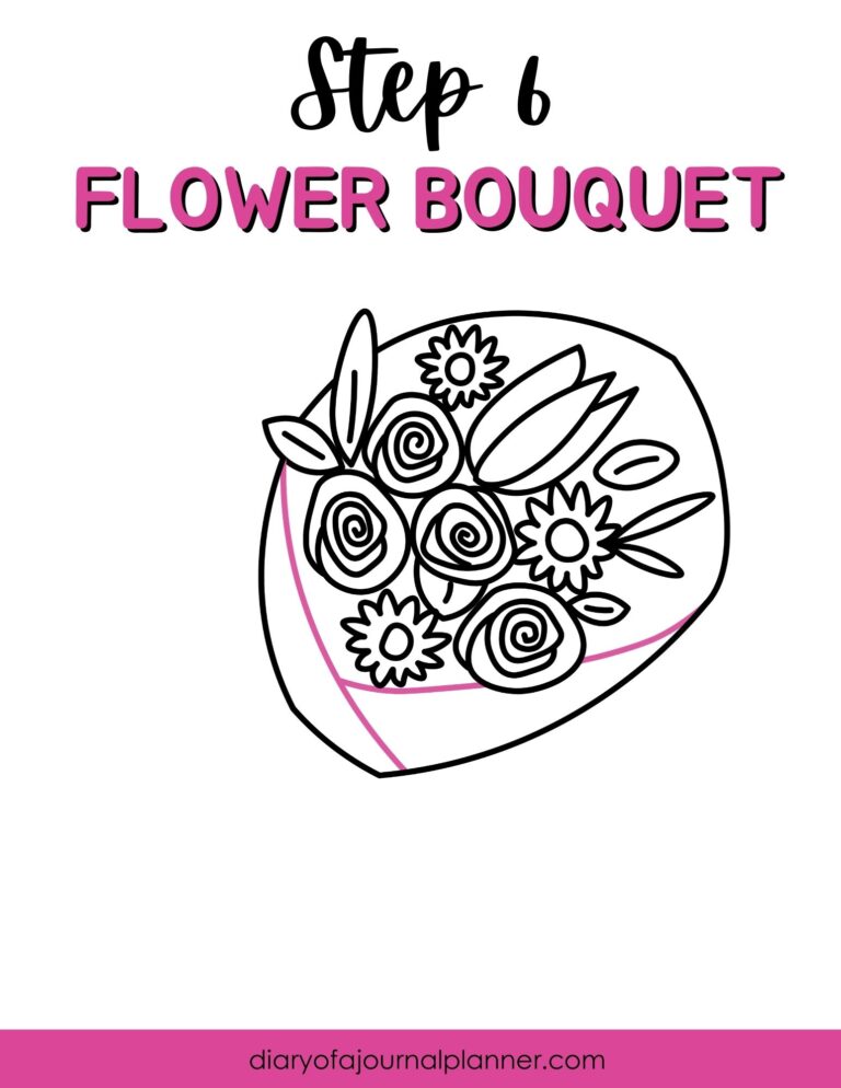 How To Draw A Flower Bouquet- Easy Bouquet of Flowers Drawing To Try