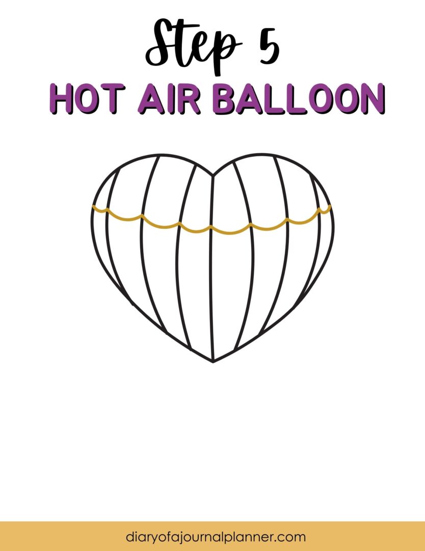 How To Draw A Hot Air Balloon Doodle