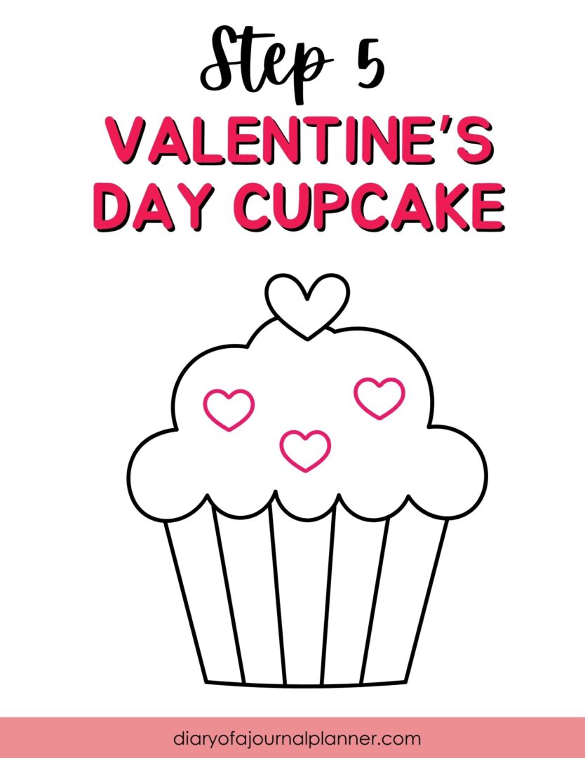 How To Draw A Valentine's Day Cupcake Doodle