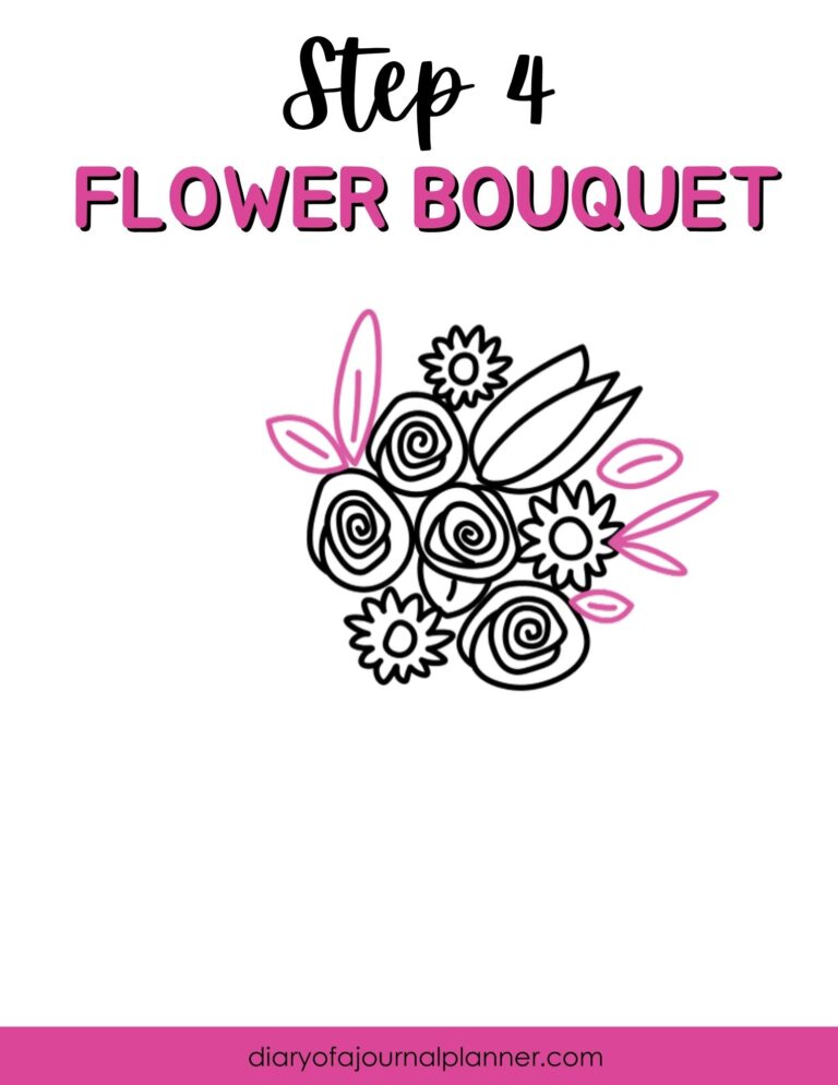 How To Draw A Flower Bouquet- Easy Bouquet of Flowers Drawing To Try