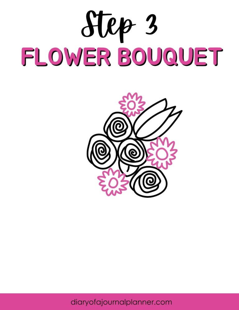 How To Draw A Flower Bouquet- Easy Bouquet of Flowers Drawing To Try