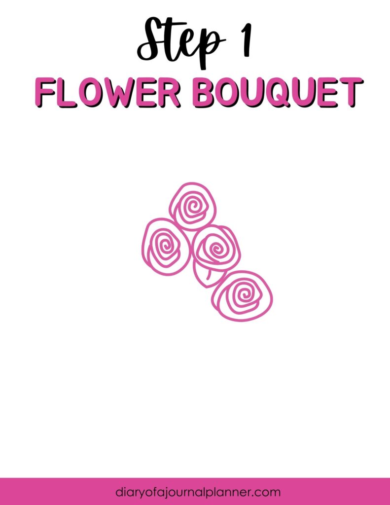 How To Draw A Flower Bouquet- Easy Bouquet of Flowers Drawing To Try