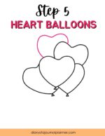 How To Draw Heart Balloons- Easy Valentines Balloons Drawing To Try