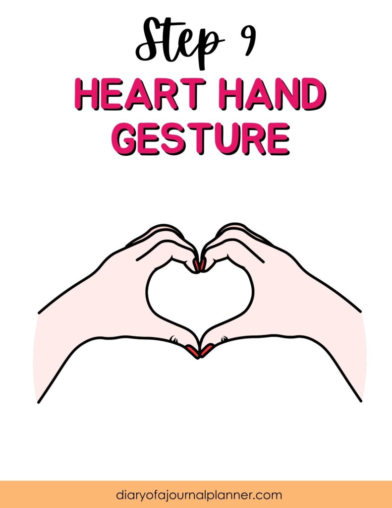 How To Draw A Heart Hand Gesture Doodle
