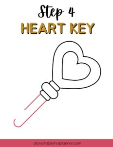 How To Draw A Heart Key Doodle