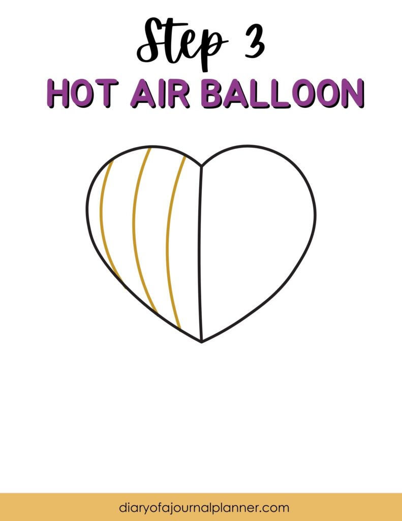 How To Draw A Hot Air Balloon Doodle