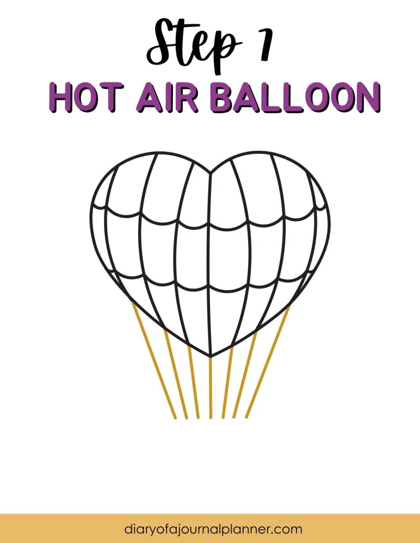 How To Draw A Hot Air Balloon Doodle
