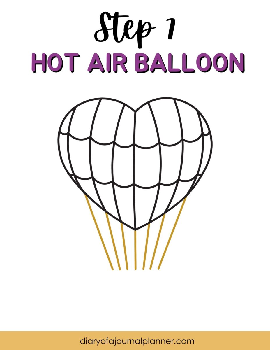How To Draw A Hot Air Balloon Doodle