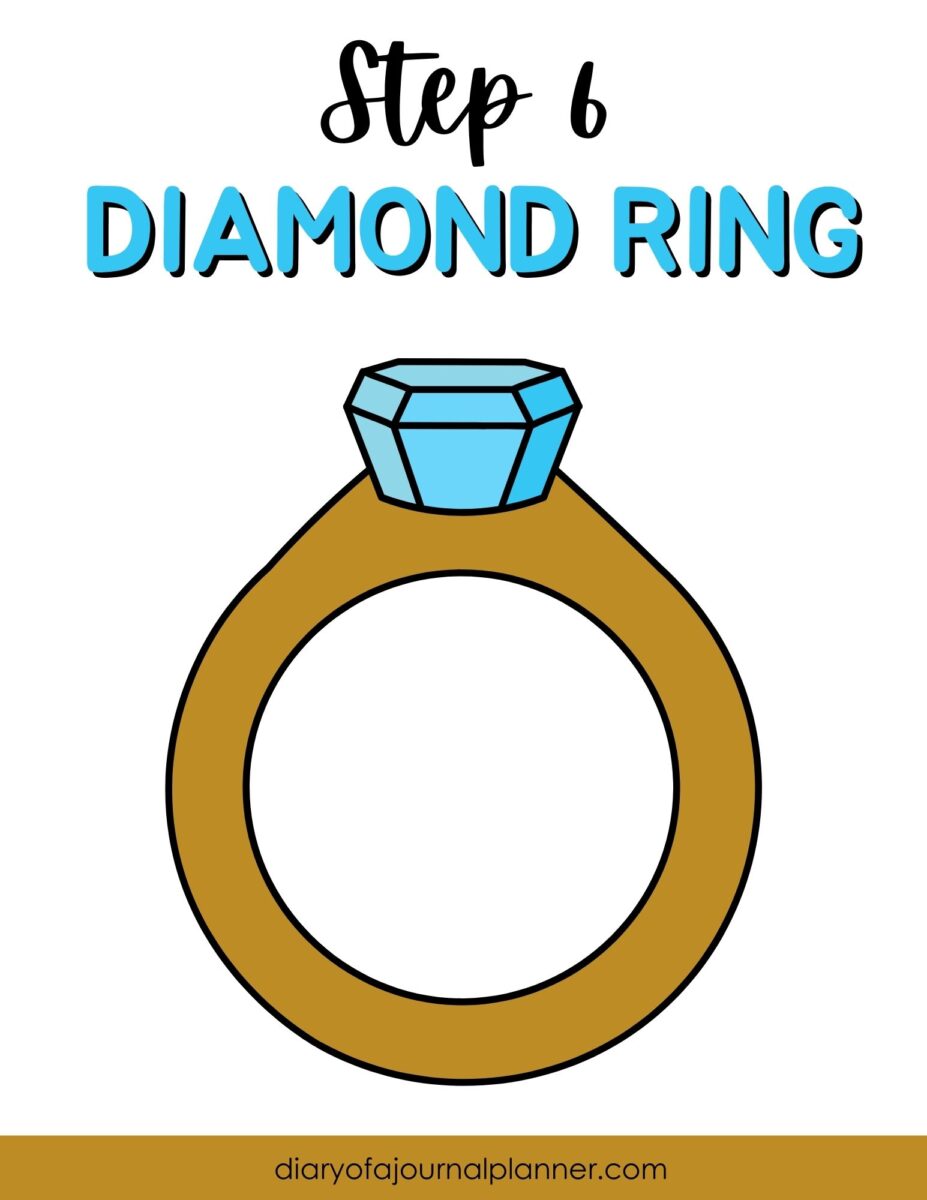 How To Draw A Diamond Ring- Easy Diamond Ring Drawing To Try