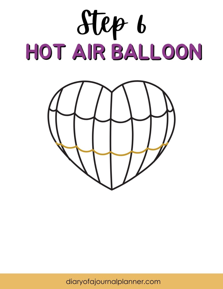 How To Draw A Hot Air Balloon Doodle