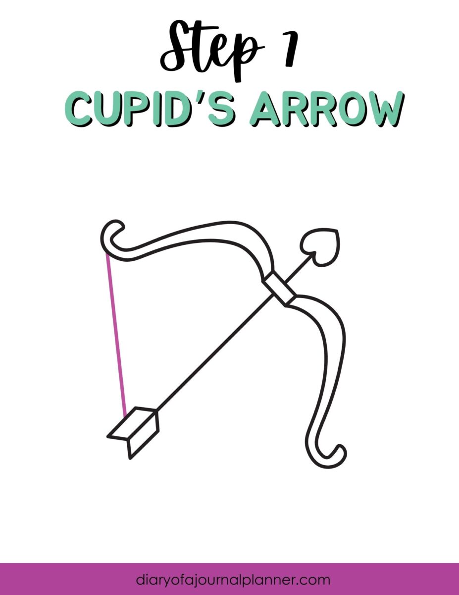 How To Draw Cupids Arrow- Easy Cupids Bow Drawing To Try