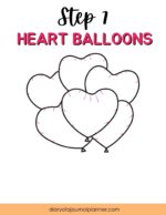 How To Draw Heart Balloons- Easy Valentines Balloons Drawing To Try
