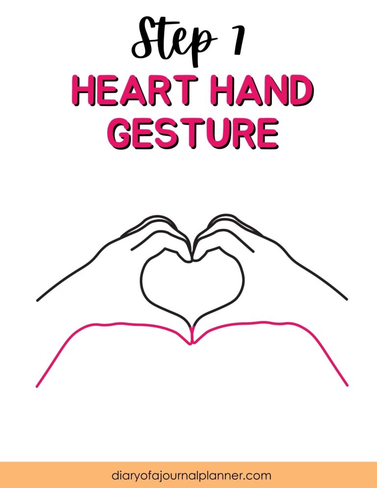 How To Draw A Heart Hand Gesture Doodle