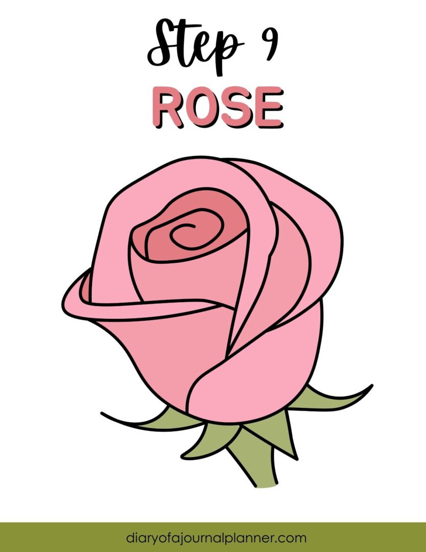 How To Draw A Rose Doodle