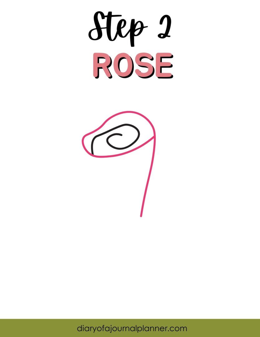 How To Draw A Rose Doodle