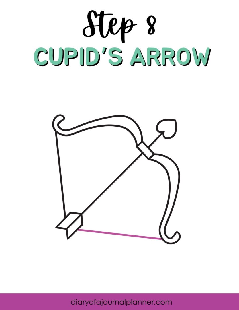 How To Draw Cupids Arrow- Easy Cupids Bow Drawing To Try