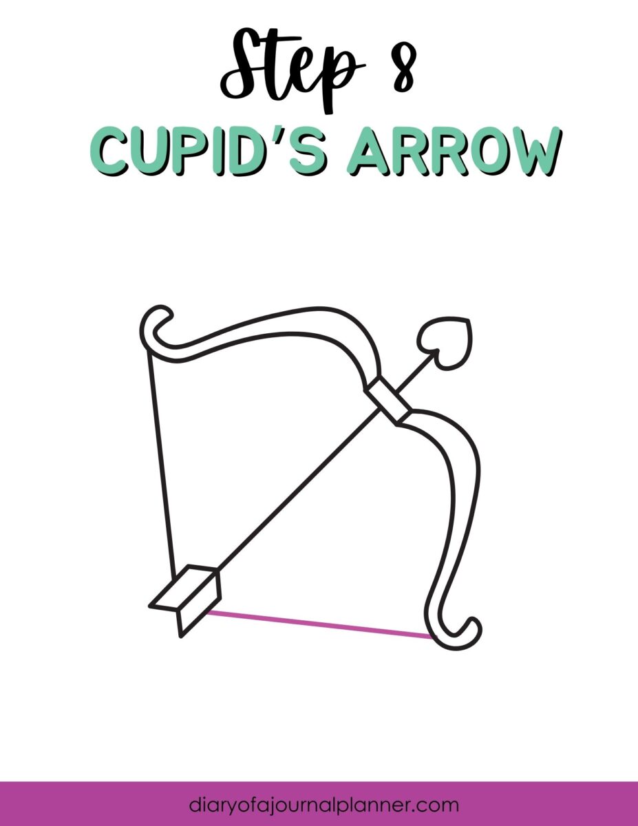 How To Draw Cupids Arrow- Easy Cupids Bow Drawing To Try