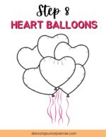How To Draw Heart Balloons- Easy Valentines Balloons Drawing To Try