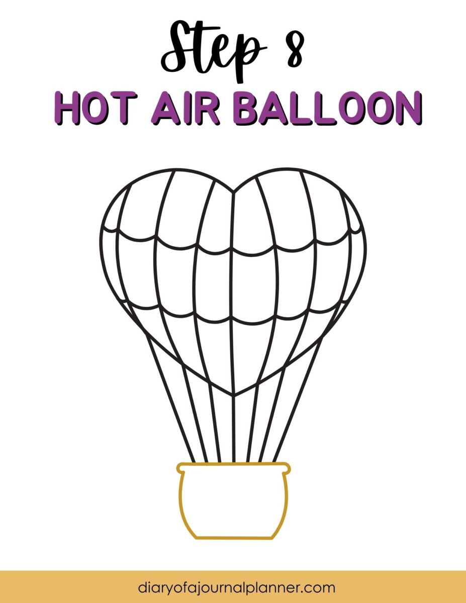 How To Draw A Hot Air Balloon Doodle