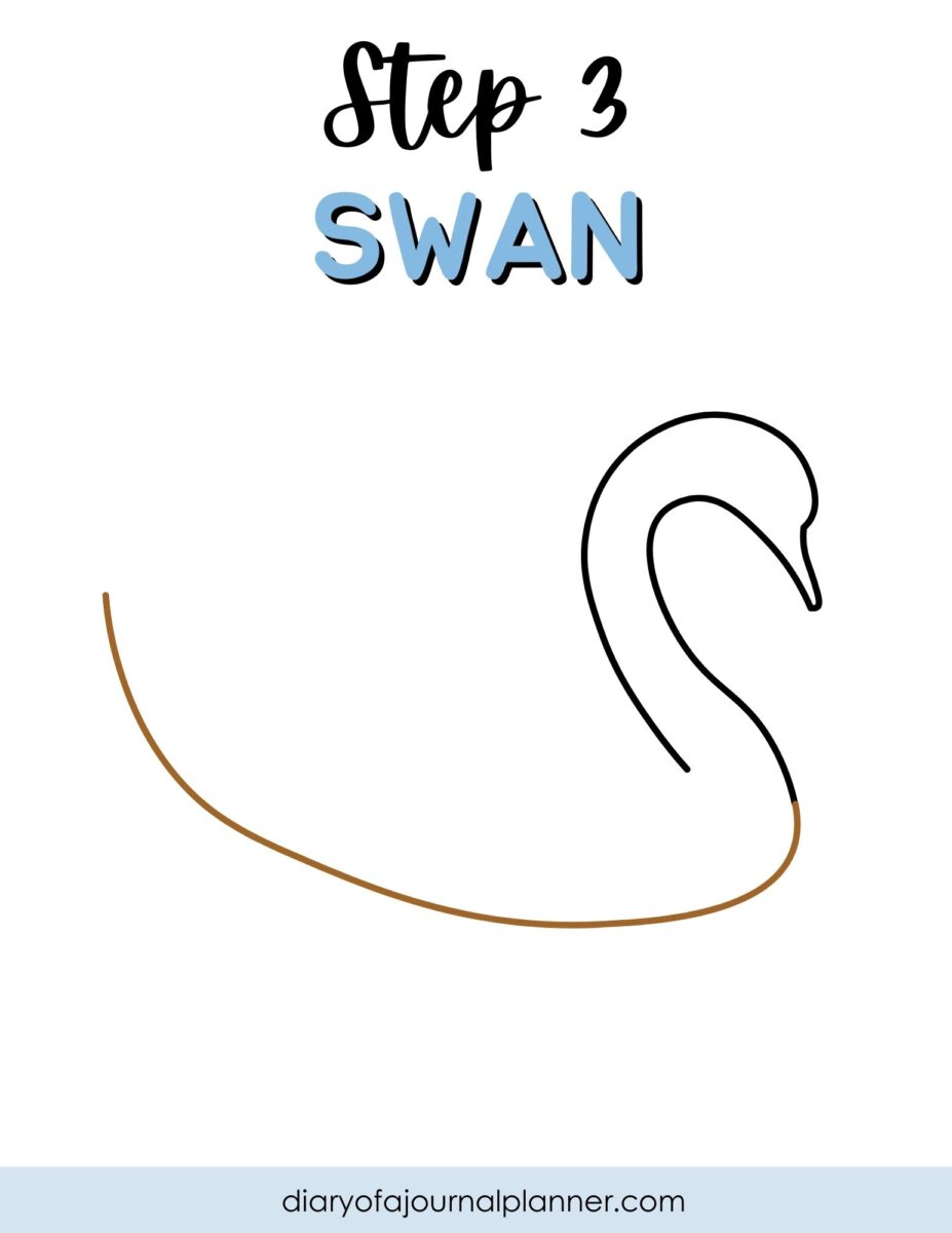 How To Draw A Swan Doodle