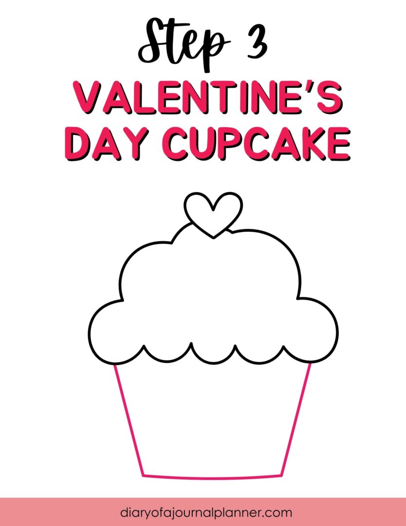 How To Draw A Valentine's Day Cupcake Doodle