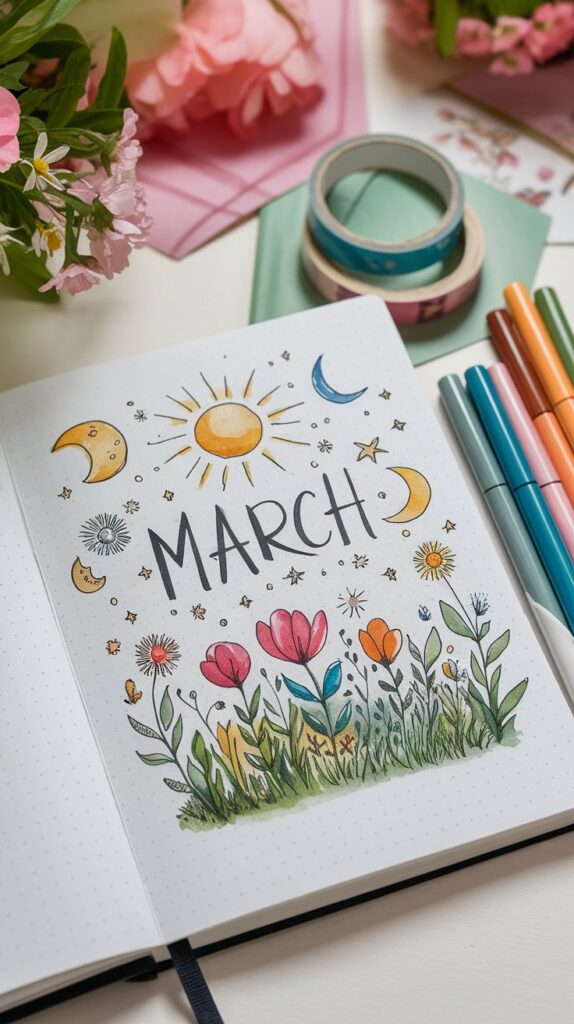 28 March Bullet Journal Covers: Creative Ideas to Brighten Your Month
