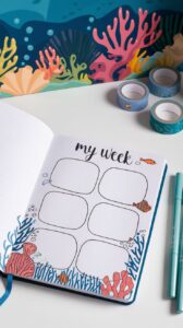 Beautiful Ocean Bullet Journal Theme Ideas to Make Waves